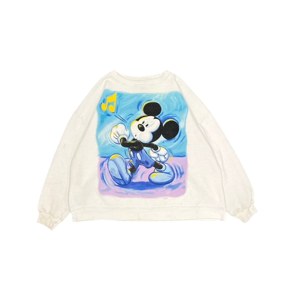 Vintage 90's Disney Mickey Mouse Van Gogh Crewneck Si… - Gem